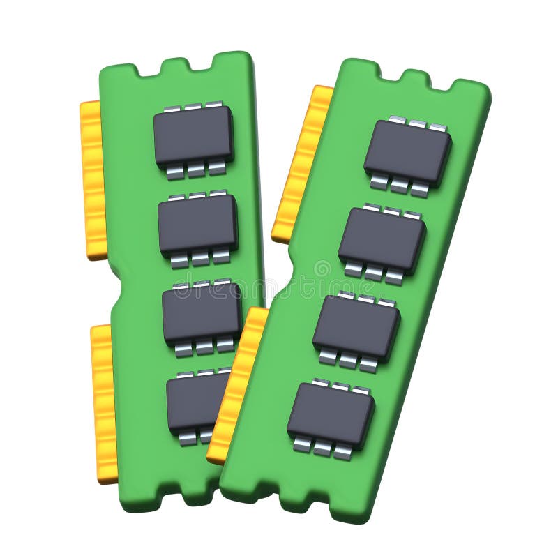 RAM 3D Icon stock illustration. Illustration of ecofriendly - 351387193