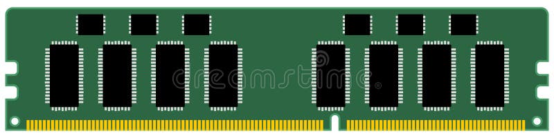RAM for Desktop Computer, Memory Stick Isolated on White Background ...
