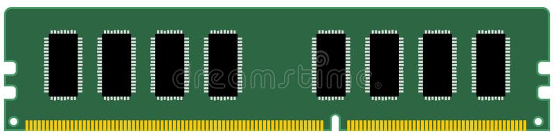RAM for Desktop Computer, Memory Stick Isolated on White Background ...