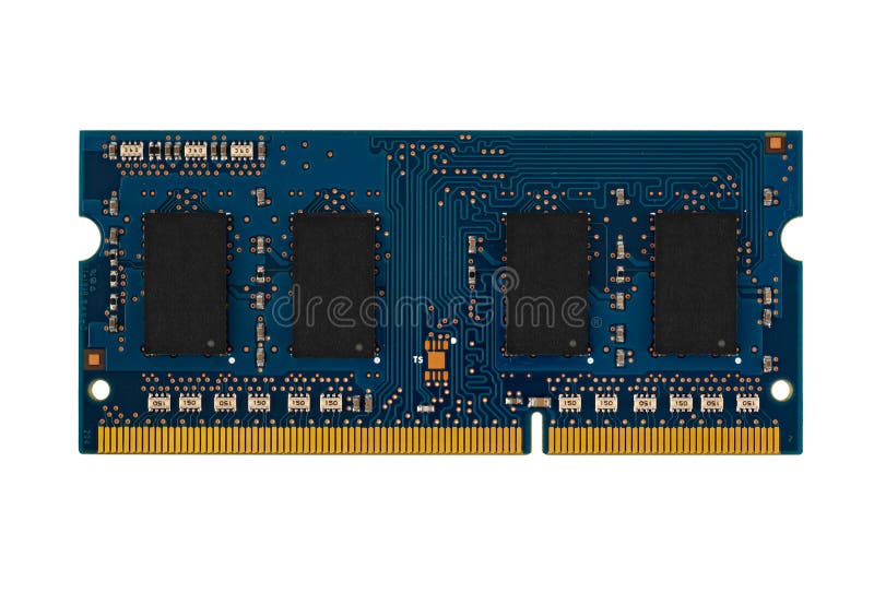 RAM, so-DIMM Form Factor, on White Background in Isolation Stock Photo ...