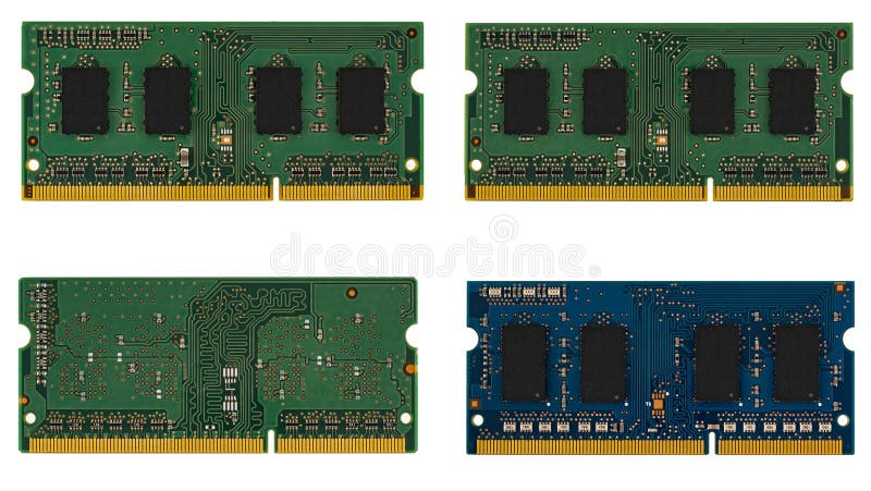 RAM, so-DIMM Form Factor, on White Background in Isolation Stock Image ...