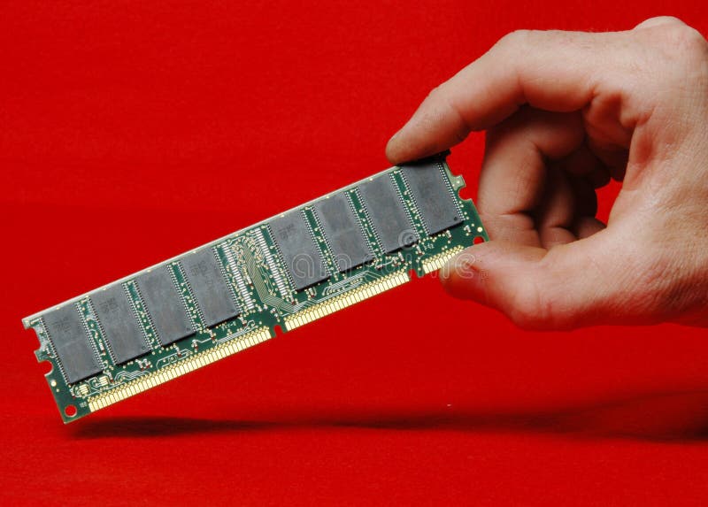 Ram dimm in hand stock image. Image of upgrade, access - 125301