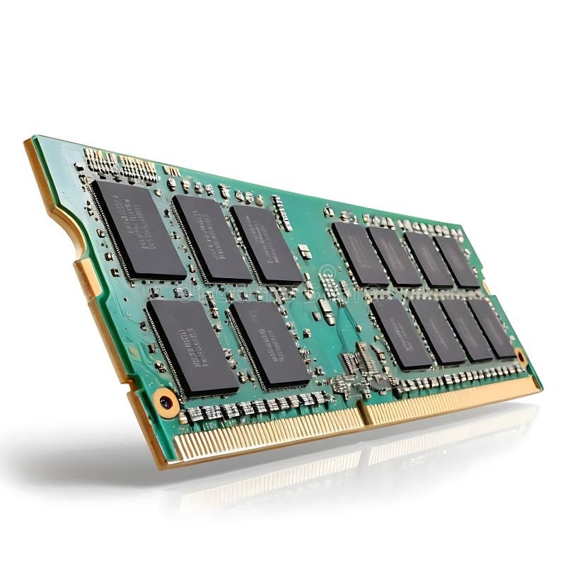 RAM (Dynamic or Static) Isolated on a White Background Stock ...