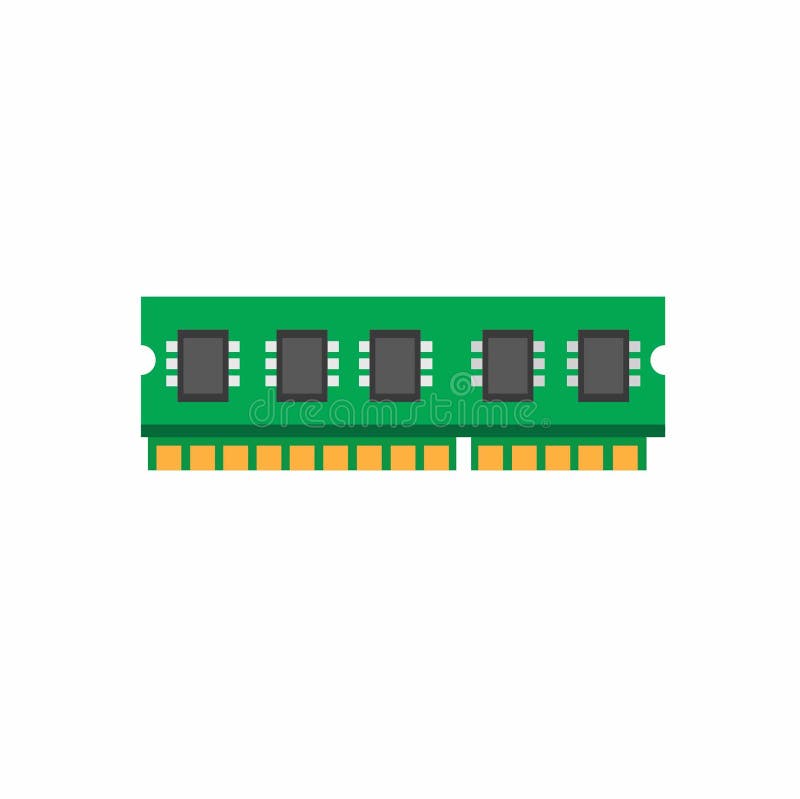 RAM Flash Memory Chip, PC Hardware Icon in Flat Illustration Vector ... RAM Flash Memory Chip, PC Hardware Icon in Flat Illustration Vector ...