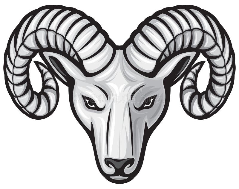 Ram head stock vector. Illustration of symbol, mammal - 23852633
