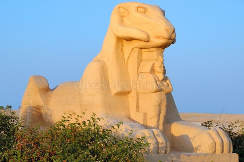 Ram headed sphinx stock image. Image of demon, religious - 3931489