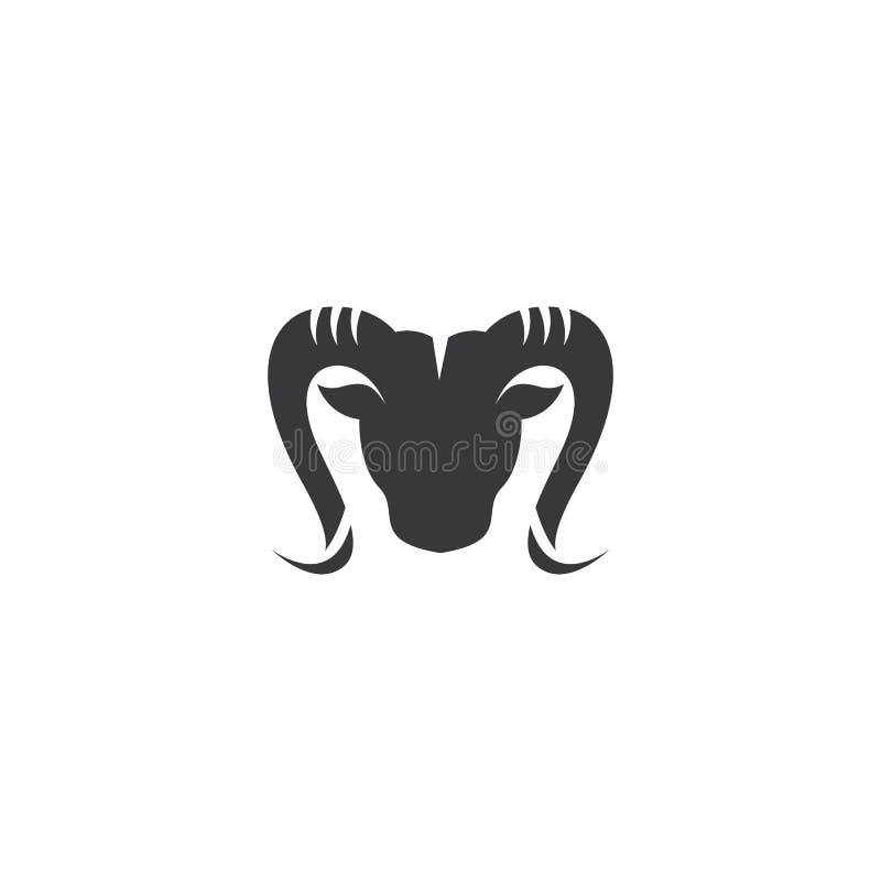 Ram Horns Vector Logo Icons Template. Stock Vector - Illustration of ...