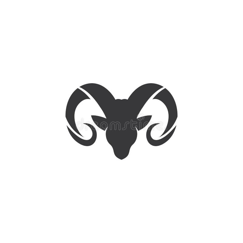 Ram Horns Vector Logo Icons Template. Stock Vector - Illustration of ...