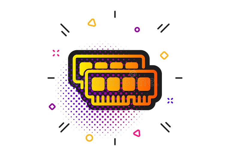 Ram Icon. Computer Random-access Memory Component Sign. Vector Stock Vector - Illustration of ...