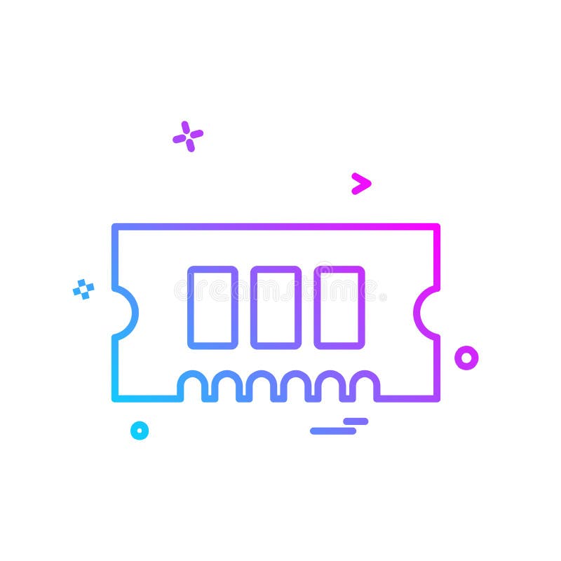 RAM icon design vector stock vector. Illustration of concept - 132441423