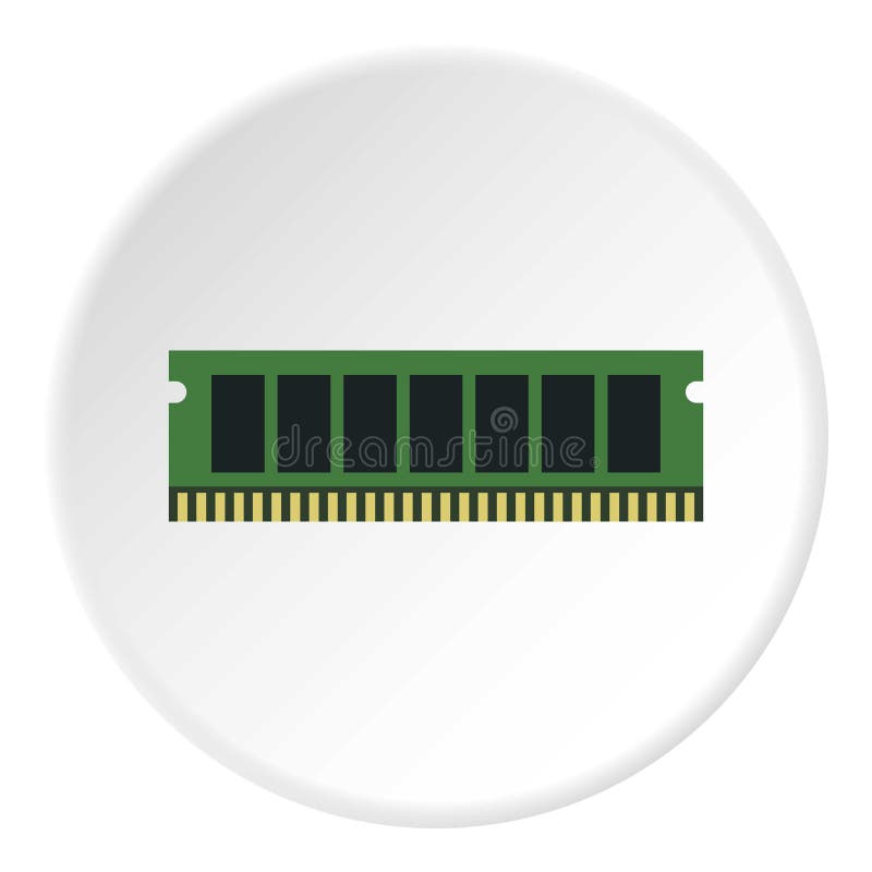 RAM icon, flat style stock illustration. Illustration of device - 124261162