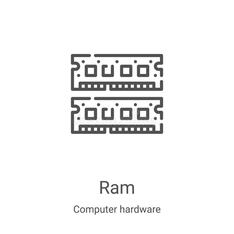 Ram Icon Vector from Computer Hardware Collection. Thin Line Ram ... Ram Icon Vector from Computer Hardware Collection. Thin Line Ram ...
