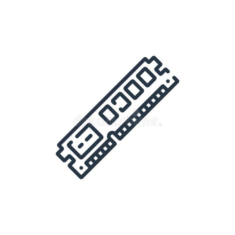 Ram Icon Vector from Hardware Concept. Thin Line Illustration of Ram ...