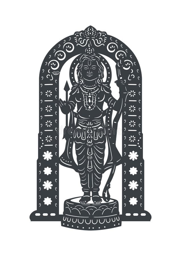 Ram Lalla vector stock vector. Illustration of silhouette - 305051576