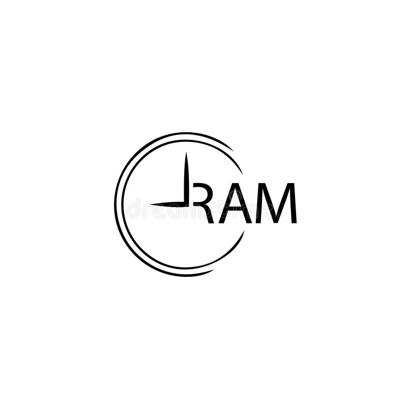 RAM Letter Logo Design on White Background. RAM Creative Initials ...