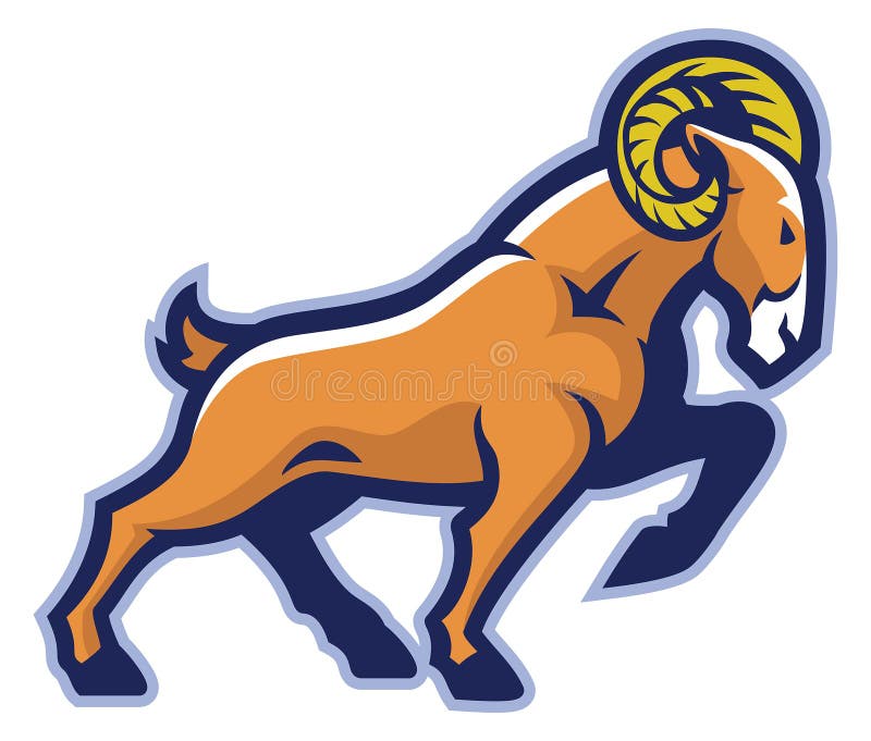 Ram character illustration stock vector. Illustration of logo - 44055365