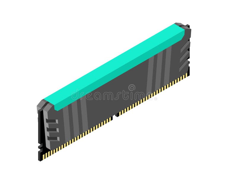 RAM Memory Card. Random Access Memory Isolated Stock Vector - Illustration of improvement ...