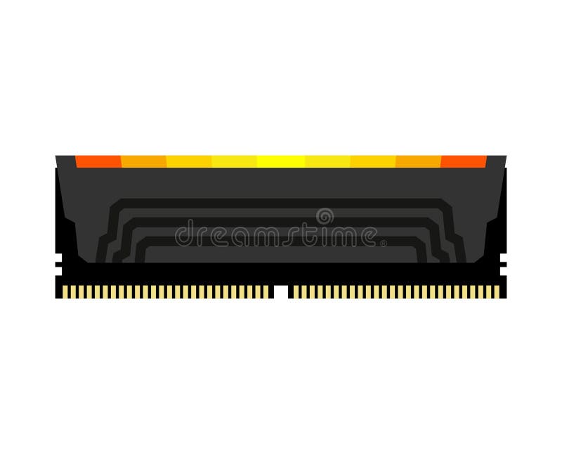 RAM Memory Card. Random Access Memory Isolated Stock Illustration - Illustration of service ...