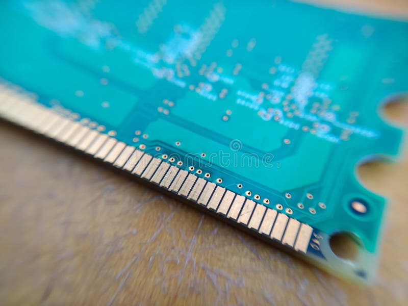 RAM Memory Circuit Board of Computer Macro Close-up Stock Image - Image ...
