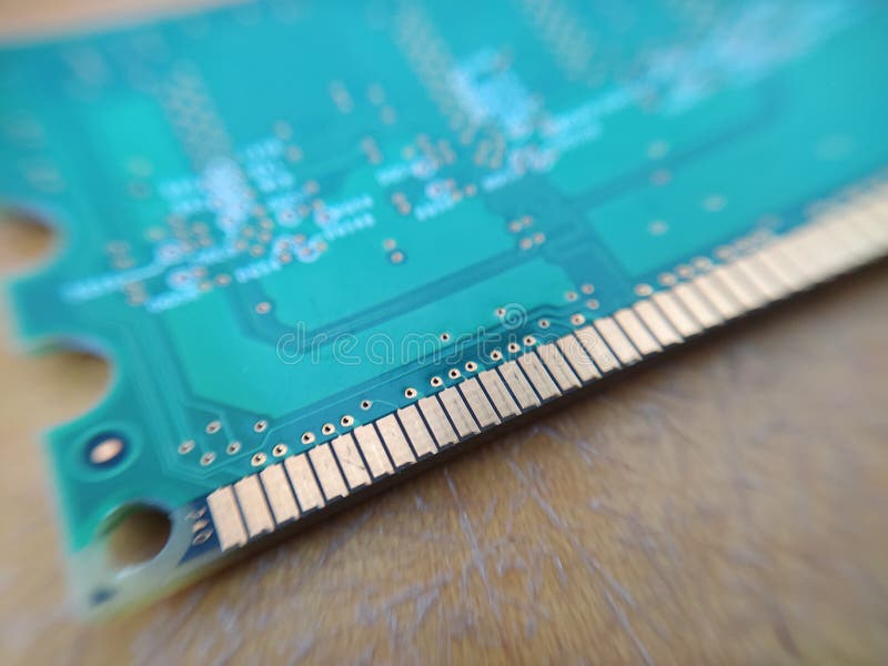 RAM Memory Circuit Board of Computer Macro Close-up, Computer Hardware Motherboard Stock Photo ...