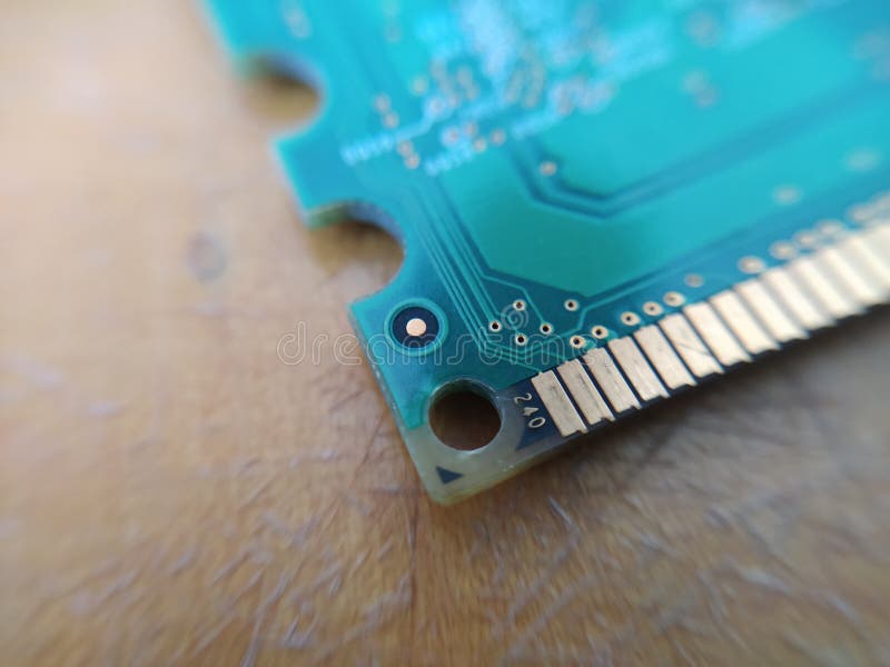 RAM Memory Circuit Board of Computer Macro Close-up, Computer Hardware Motherboard Stock Photo ...