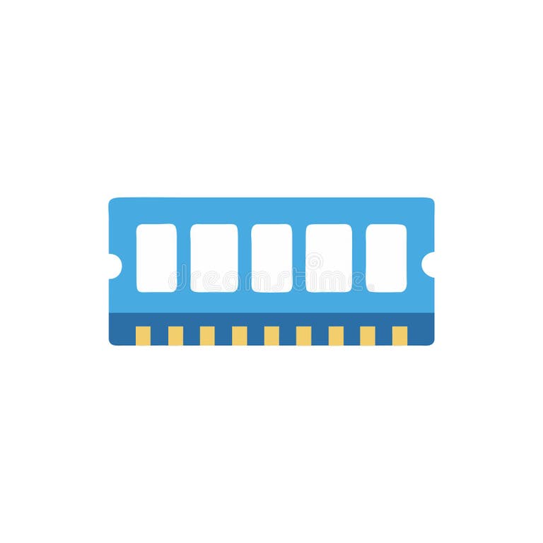 RAM Memory Icon for Computing Stock Image - Illustration of application ...