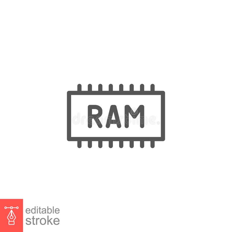 RAM, Memory Icon. Smart Phone and Computer RAM for Mobile and Web ...