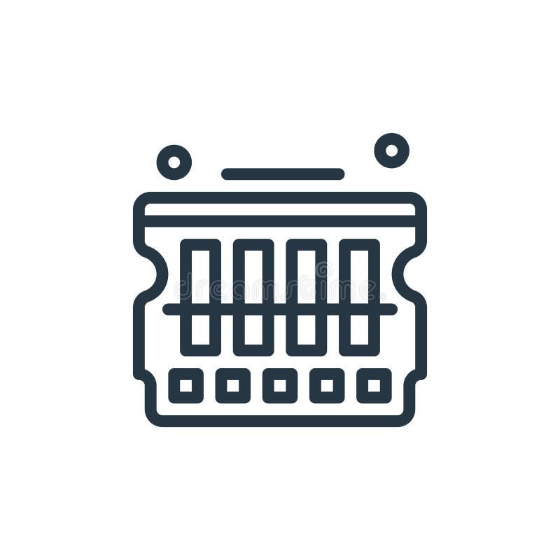 Ram Memory Icon Vector from Hardware Network Concept. Thin Line ...