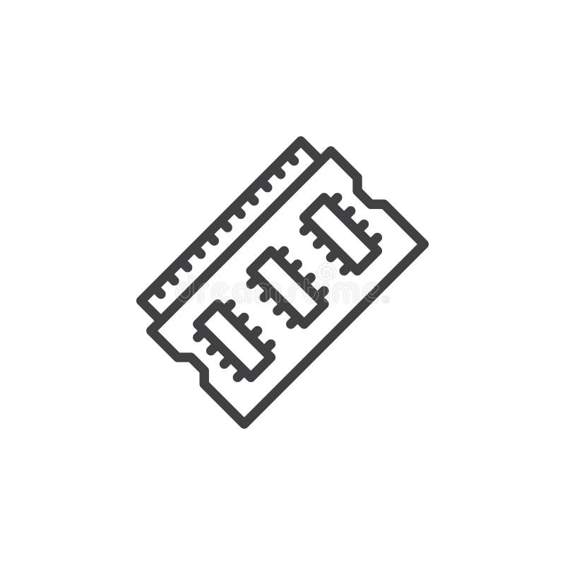 Ram memory line icon stock vector. Illustration of memory - 108615838 Ram memory line icon stock vector. Illustration of memory - 108615838