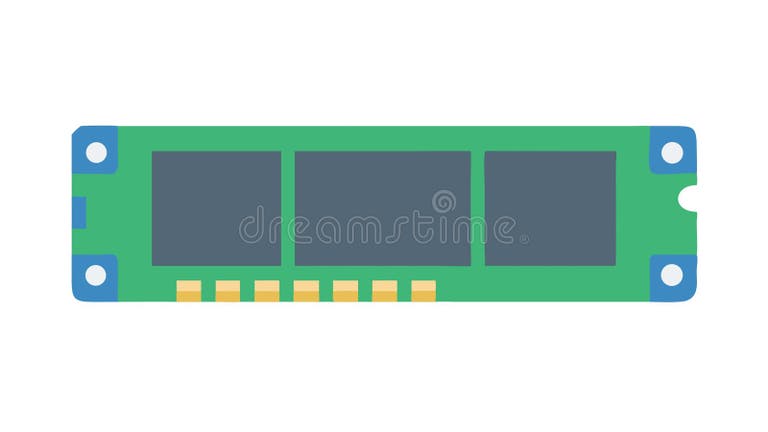 RAM Memory Module Outline Computing Icon, Vector Design Generative AI ...