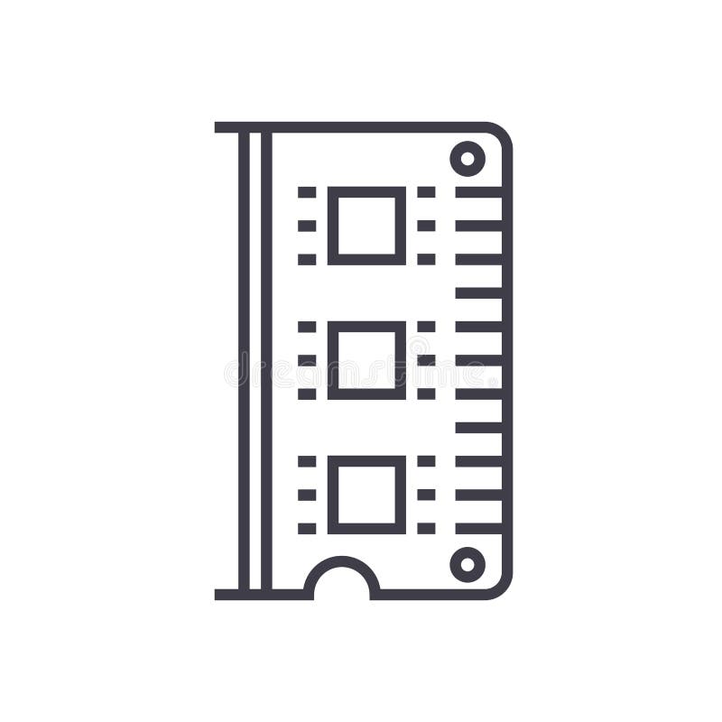 Memory Line Icons, Signs, Vector Set, Linear Concept, Outline ...