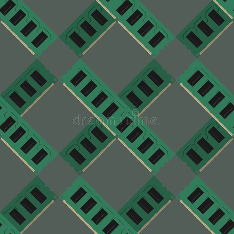 RAM modules pattern vector stock vector. Illustration of gigabyte ...