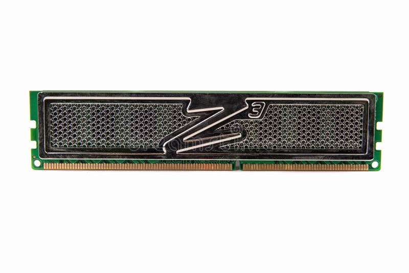 RAM for PC, Isolated on White. Memory Module Stock Image - Image of ...