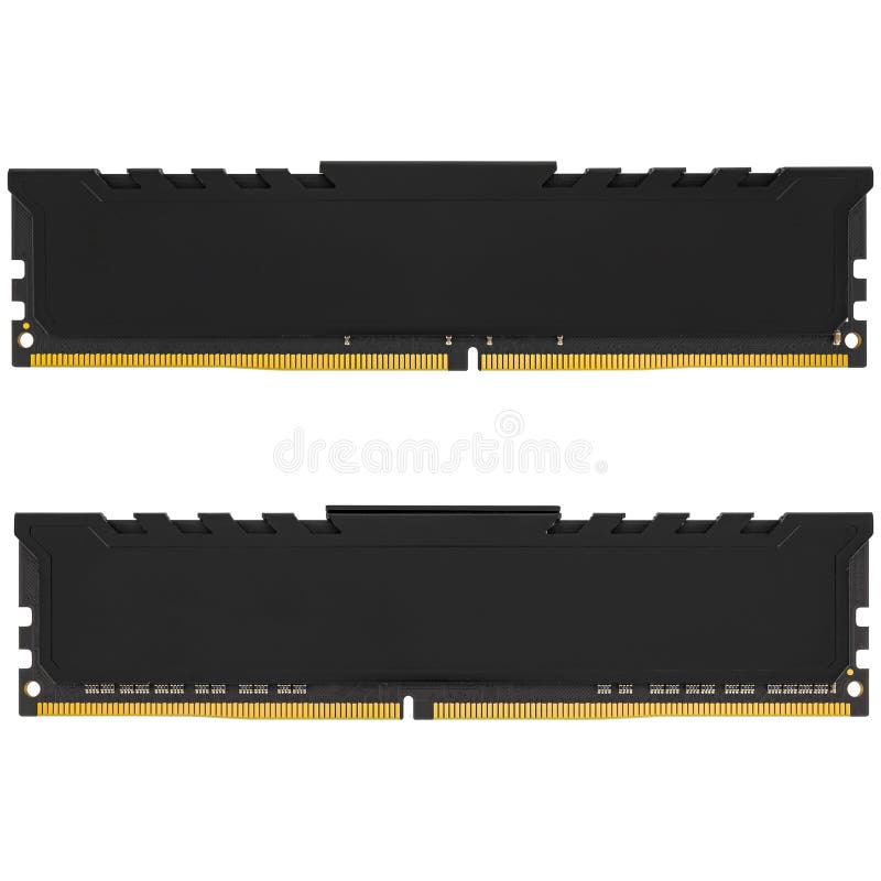 RAM for Personal Computer DDR4, White Background in Isolation Stock ...