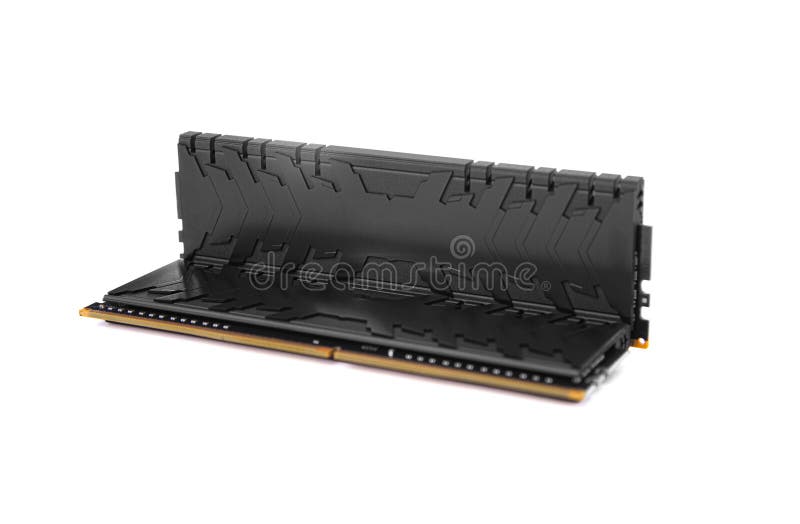 Blue DDR RAM Stick on Isolated Background Stock Image - Image of board ...