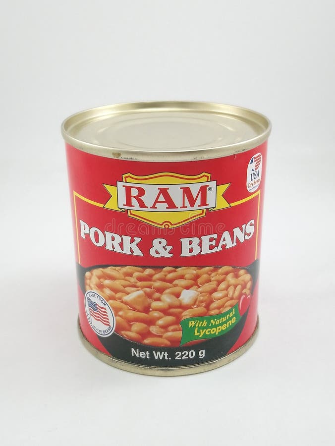 Ram Pork and Beans Can in Manila, Philippines Editorial Stock Image ...