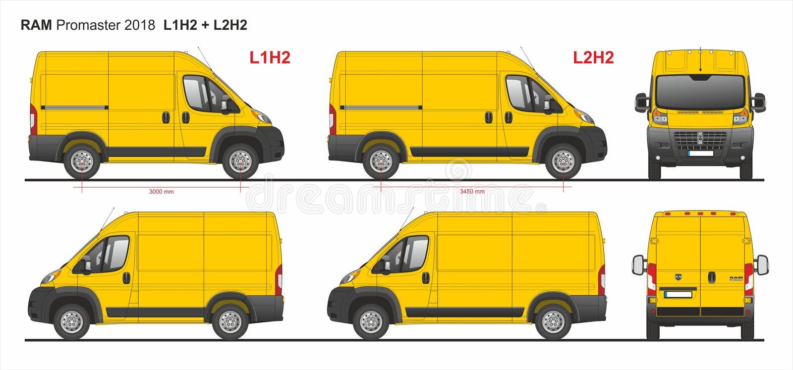RAM Promaster Cargo Delivery Van L3H3 2023 Stock Vector - Illustration ... RAM Promaster Cargo Delivery Van L3H3 2023 Stock Vector - Illustration ...