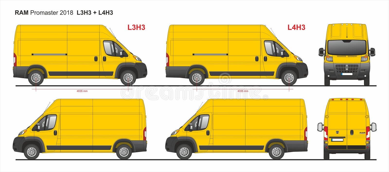 RAM Promaster Cargo Delivery Van L3H3 2023 Stock Vector - Illustration ... RAM Promaster Cargo Delivery Van L3H3 2023 Stock Vector - Illustration ...