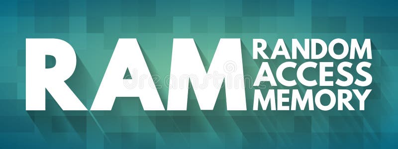 RAM - Random Access Memory Acronym, Technology Concept Background Stock ...