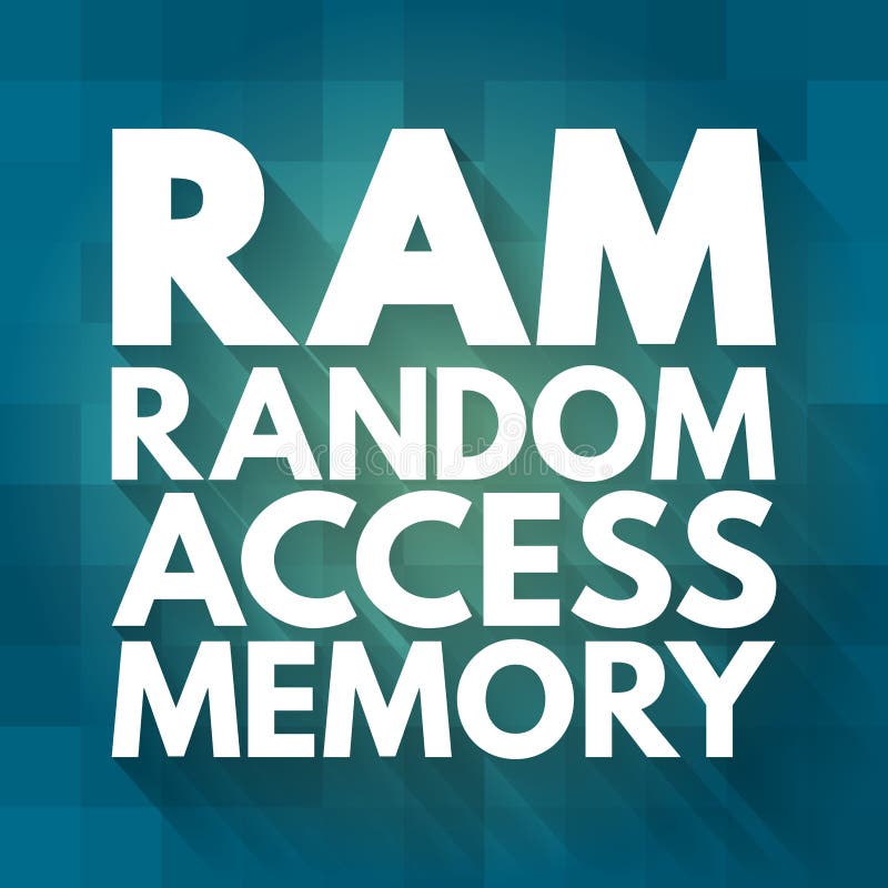 RAM - Random Access Memory Acronym, Technology Concept Background Stock ...