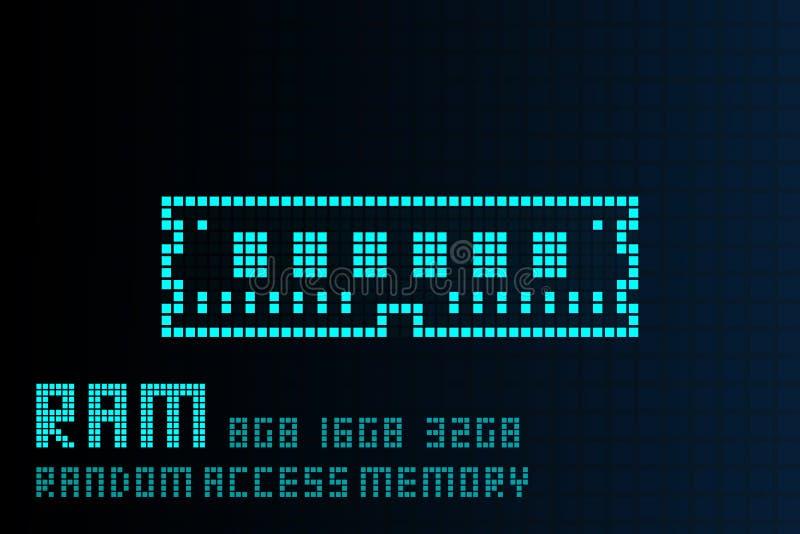RAM Random Access Memory Blue Abstract Technology Futuristic Hud Stock ...