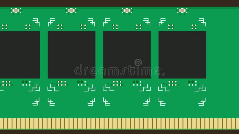 RAM Random Access Memory - Zooming in and Viewing it from Left To Right ...