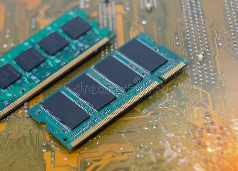 RAM paste on mother board stock image. Image of expertise - 217661357
