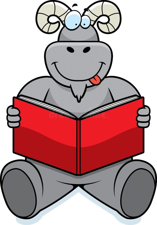 Ram Reading stock vector. Illustration of sitting, animal - 14128107