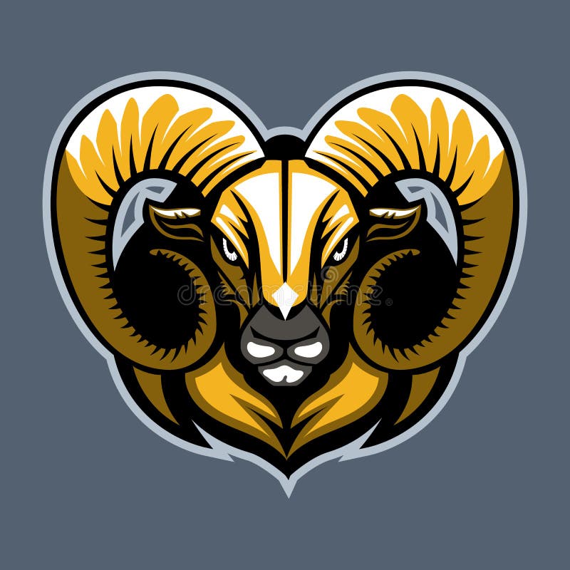 Angry cartoon ram stock vector. Illustration of horns - 16018544