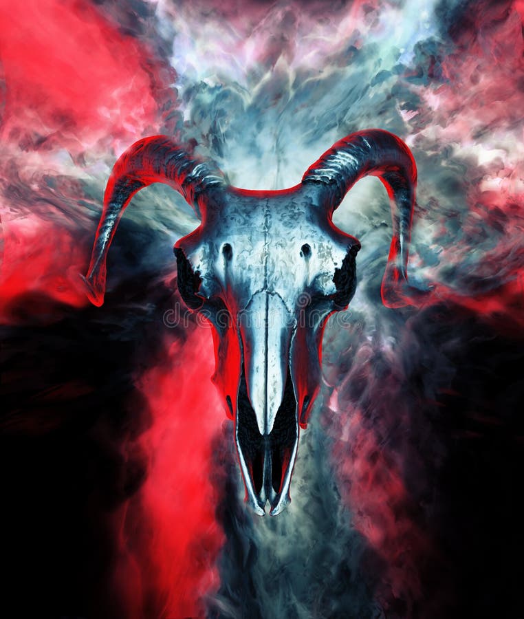 Ram Skull - Explosion of Color Stock Illustration - Illustration of ...