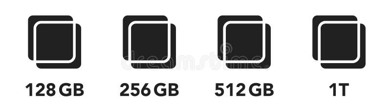 Ram Ssd Icon. Vector Computer Memory Chip Icons Stock Vector ...