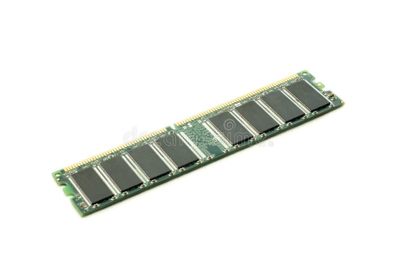 RAM Stick Isolated on White Stock Photo - Image of industry, access ...