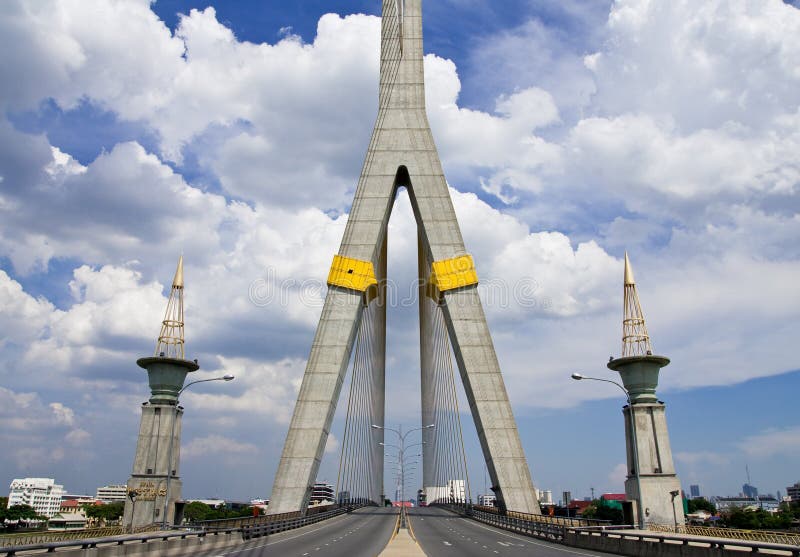 Rama 8th bridge, Thailand stock image. Image of thai, cityscape - 9140879