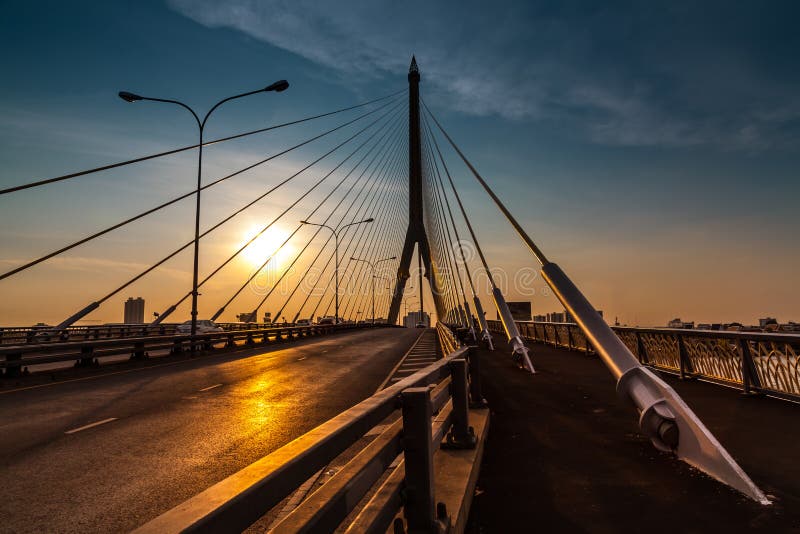 Bridge Rama 8 stock photo. Image of steel, construction - 30641986